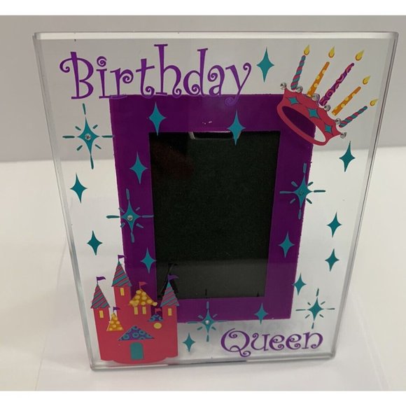 Accents | Top Shelf Birthday Queen Glass Frame Castle Crown | Poshmark